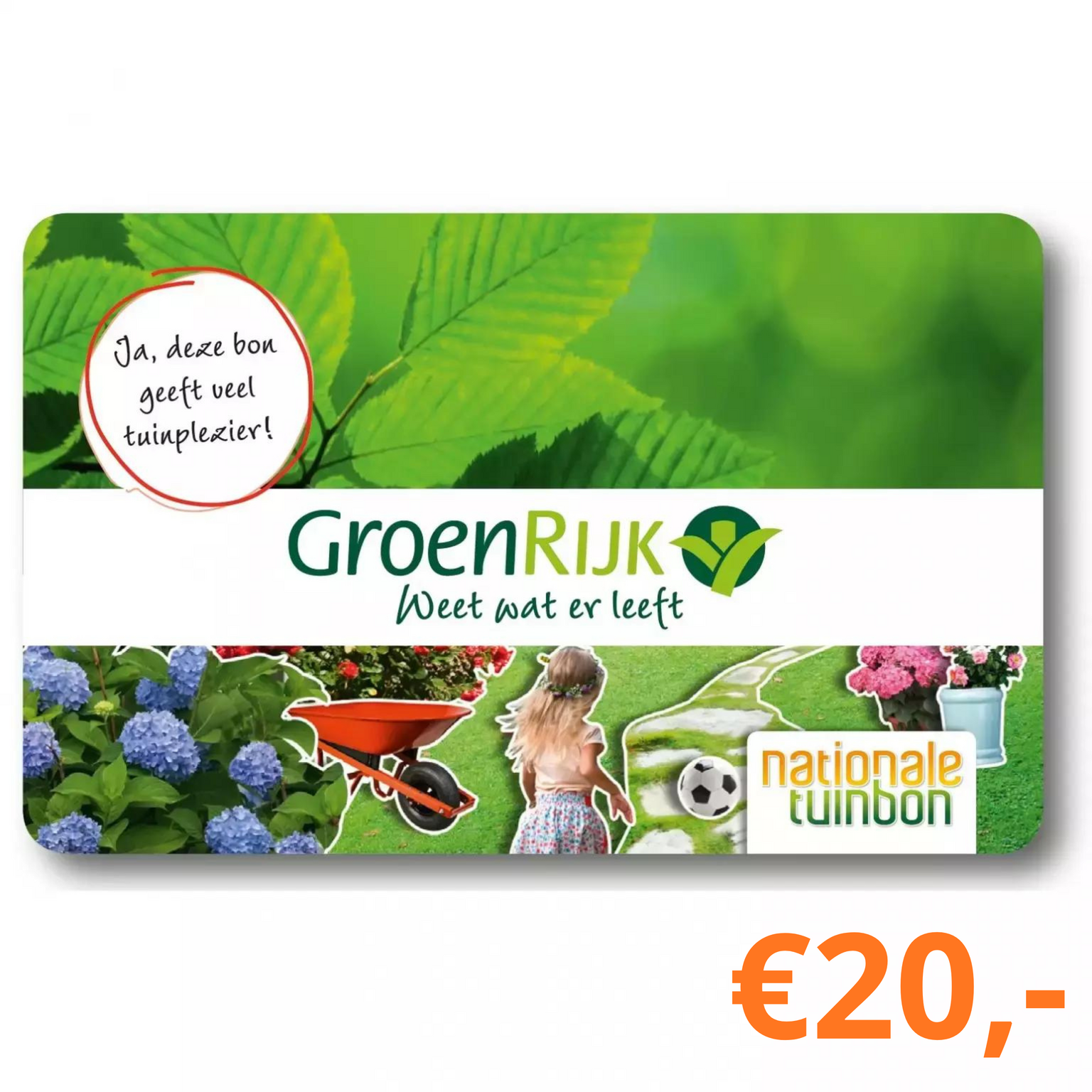 GroenRijk Nationale Tuinbon €20,- - Tuincentrum GroenRijk Den Bosch