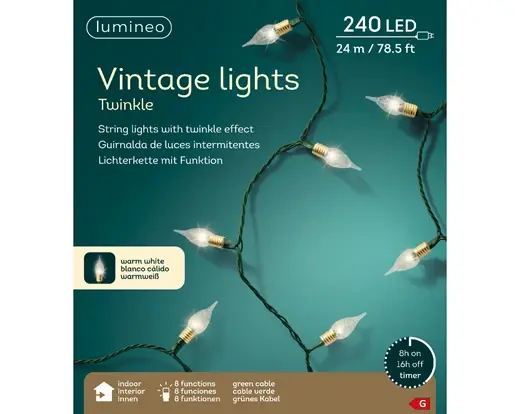 Lumineo led vintage lights 24m-240LED groen/warm wit - Tuincentrum ...