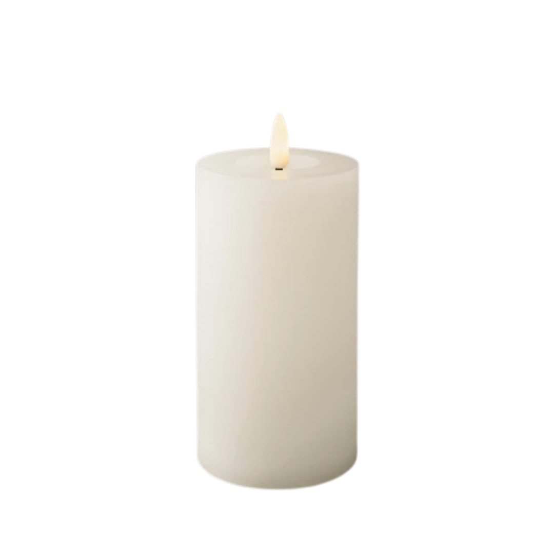 Lumineo ledkaars d7h15cm wit - Tuincentrum GroenRijk Den Bosch