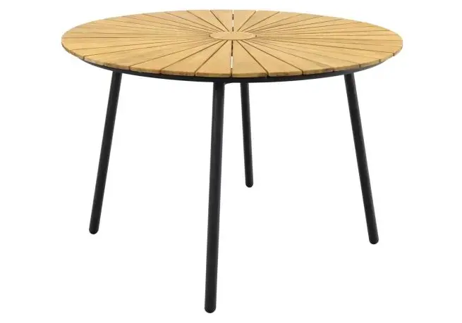 Vita Tuintafel Rond Lavras Dave Teak 150cm - Tuincentrum GroenRijk Den ...