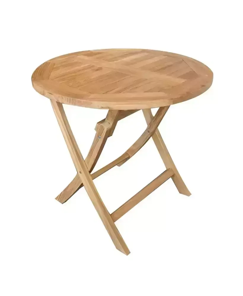 Vita Tuintafel Rond Milton Teak 90cm - Tuincentrum GroenRijk Den Bosch